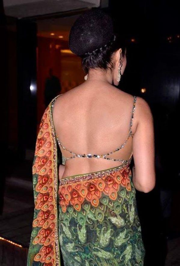 Backless Saree Party Blouse Design Skin Color – Kanchipuram Silk Sarees